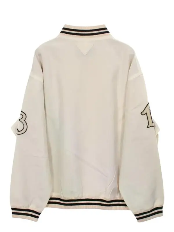 Prada 2010s Patch-design Bomber Jacket - Neutrals
