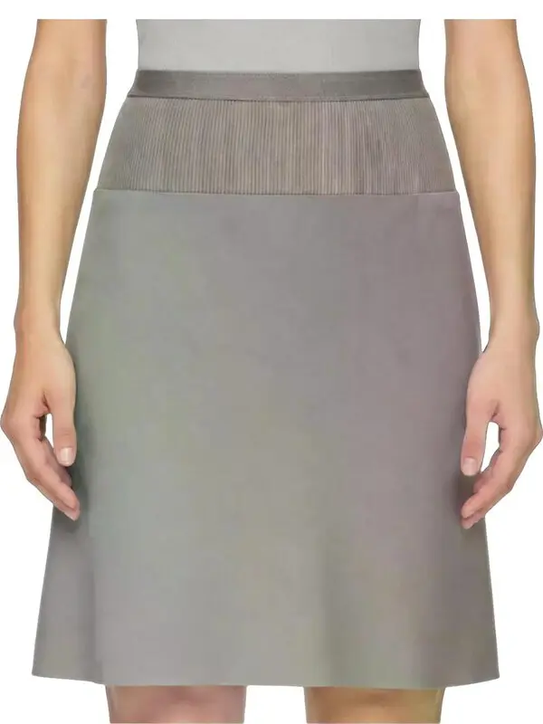 Rick Owens Bias-cut Ribbed-waistband Mini Skirt - Grey