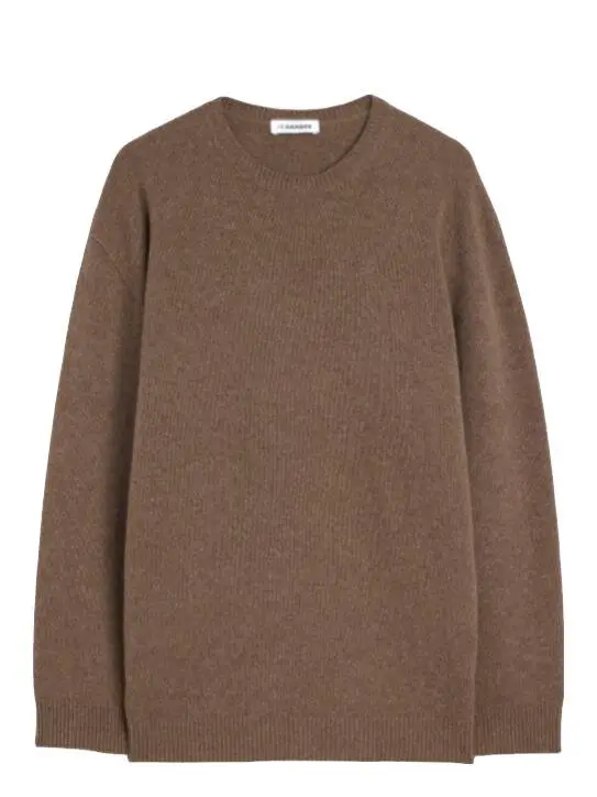 JIL SANDER Oversized Crew Neck Knitted Sweater - Ginger Yellow