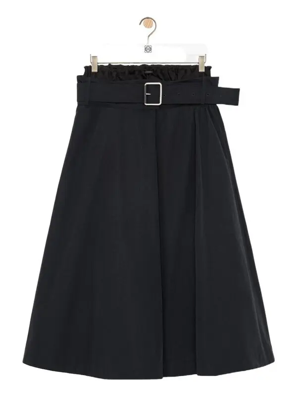Loewe Belted Midi Skirt - Black