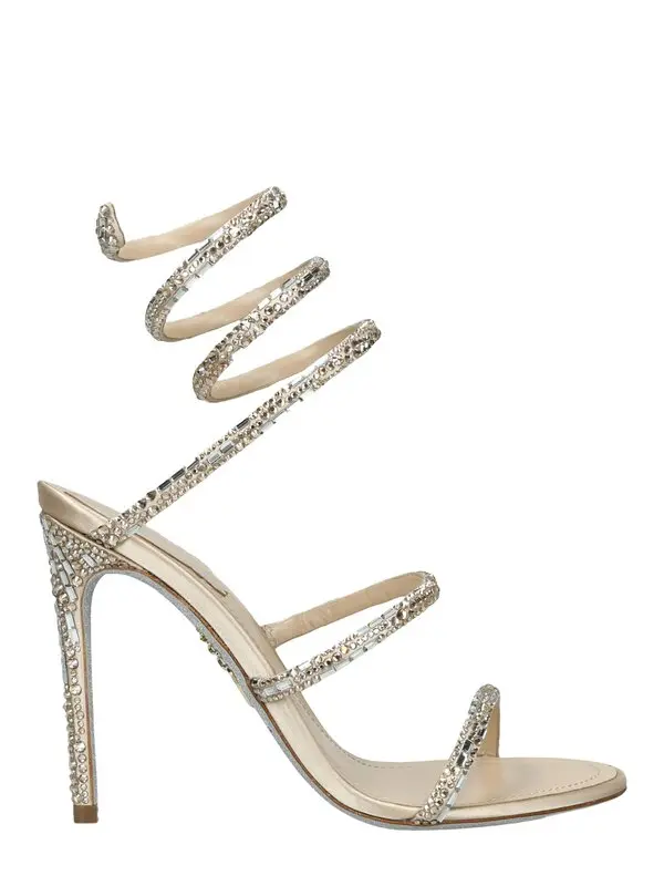 Rene Caovilla Embellished Heeled Sandals 105 - Gold