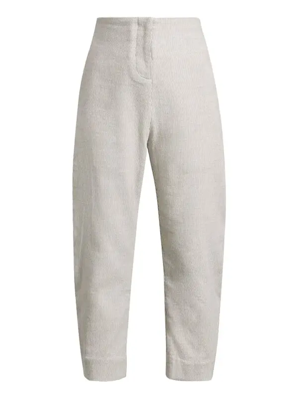 STUDIO NAMNYAK Cotton Bora Stripe Trousers - Grey