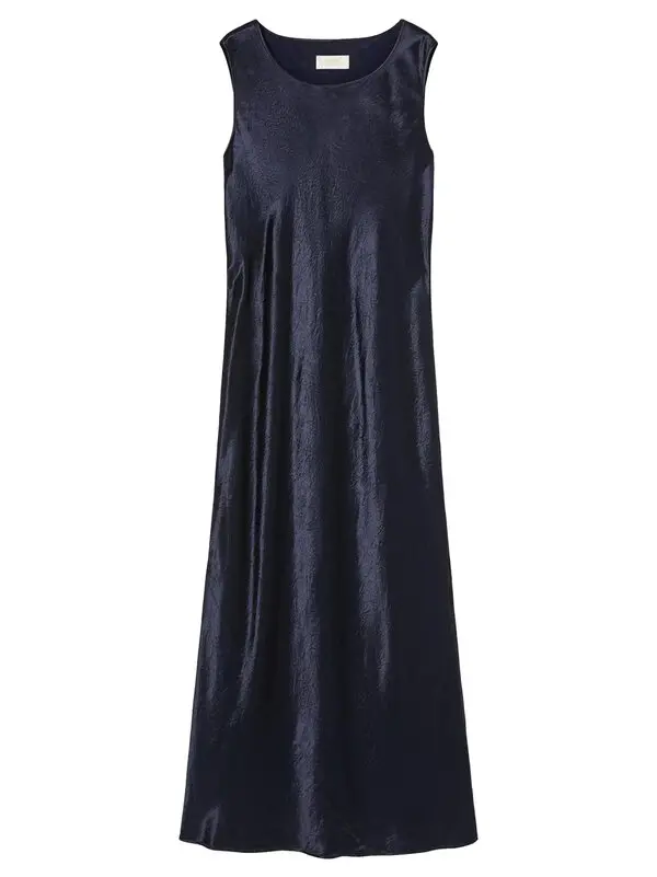 Marina Rinaldi Satin Maxi Dress - Navy