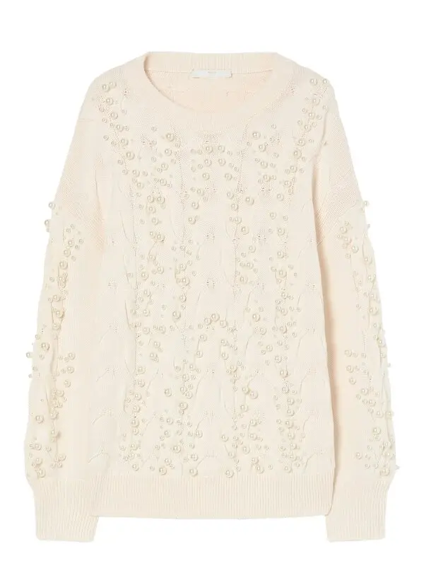 Marina Rinaldi Virgin Wool-blend Sweater - Ivory