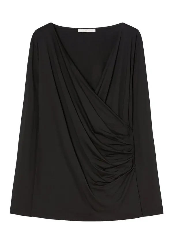 Marina Rinaldi Draped Top - Black