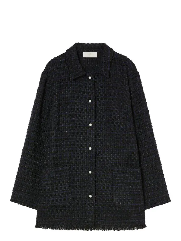 Marina Rinaldi Linen Woven Jacket - Navy