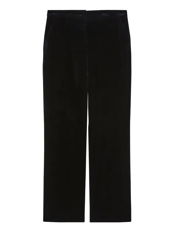 Marina Rinaldi Velvet Trousers - Navy