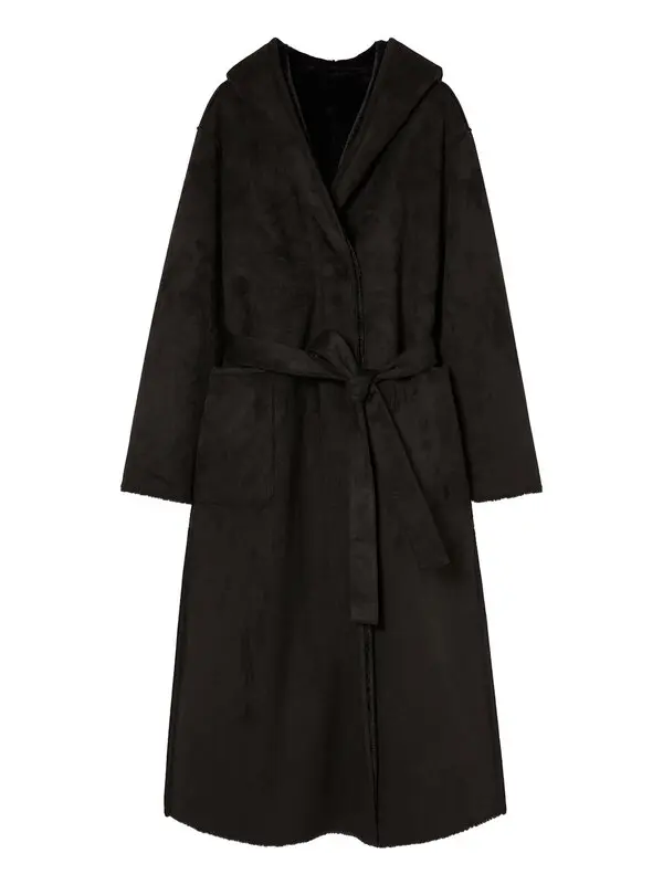 Marina Rinaldi Reversible Faux Fur Coat - Navy