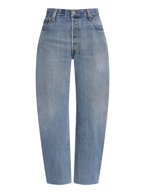 RE-DONE Nico Mid-rise Barrel-leg Jeans - Blue