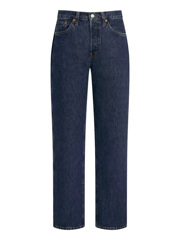 RE-DONE Organic Cotton Loose High-rise Jeans - Navy