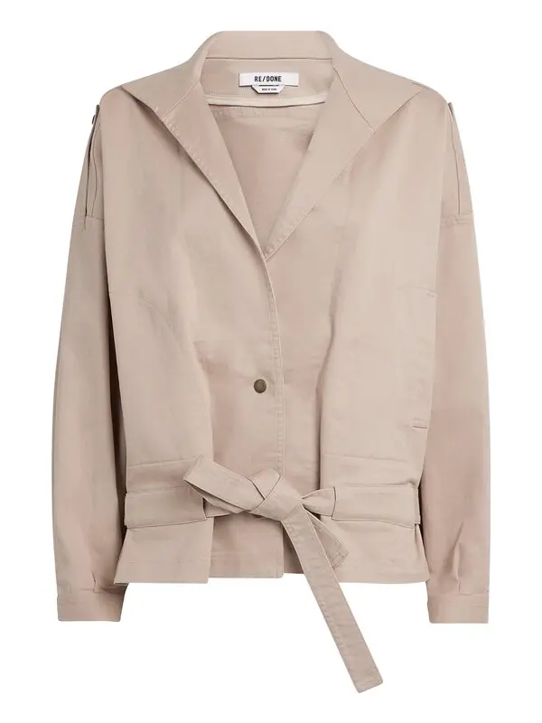 RE-DONE Stretch-cotton Debbie Bomber Jacket - Green