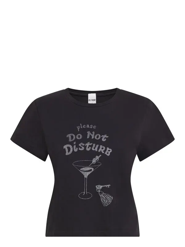 RE-DONE Cotton Dnd Print Boxy T-shirt - Black