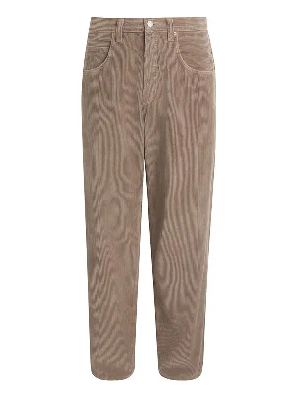 AGOLDE Corduroy Fusion Wide Jeans - Brown