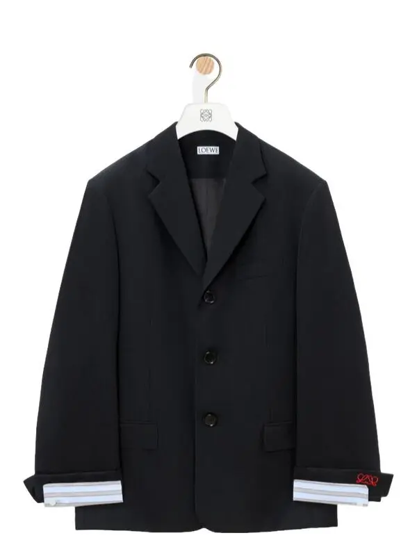 Loewe Notch-lapel Wool Blazer - Black
