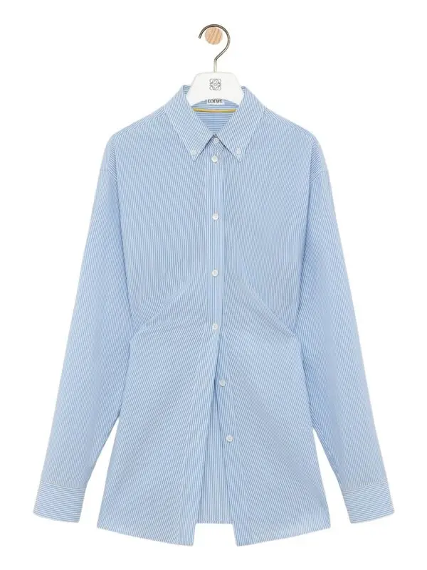 Loewe Shirt In Wool - Blue/white