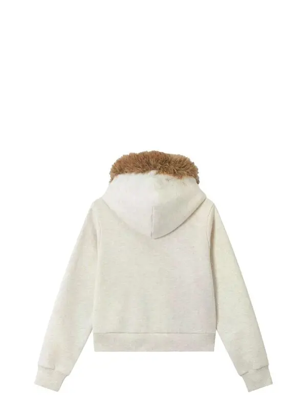 CHOCOOLATE Faux-fur Trim Hoodie - Neutrals