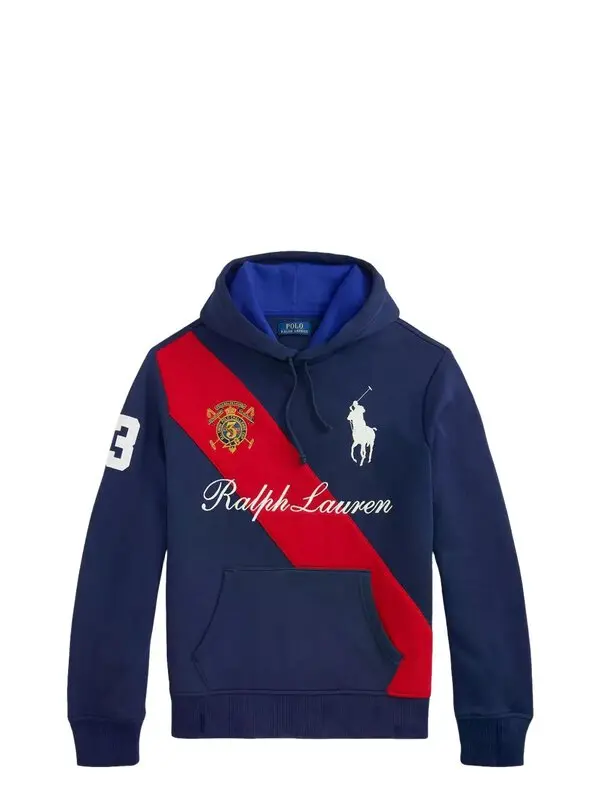 Polo Ralph Lauren Logo-embroidered Sash-detail Hoodie - Blue