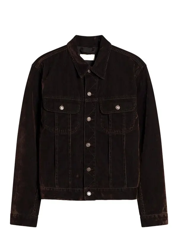 JEANERICA Alex Fine Cord Trucker Jacket - Brown