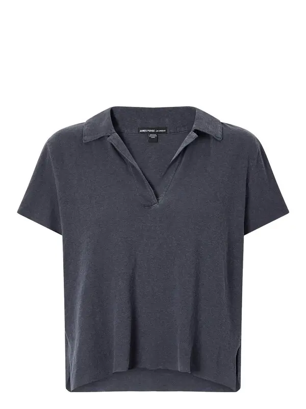 JAMES PERSE Cotton-piqué Polo Shirt - Gray