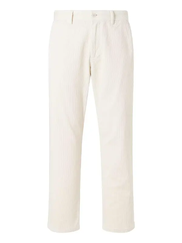 Nn07 Aden 50004 Straight-leg Organic Cotton-corduroy Trousers - Ecru