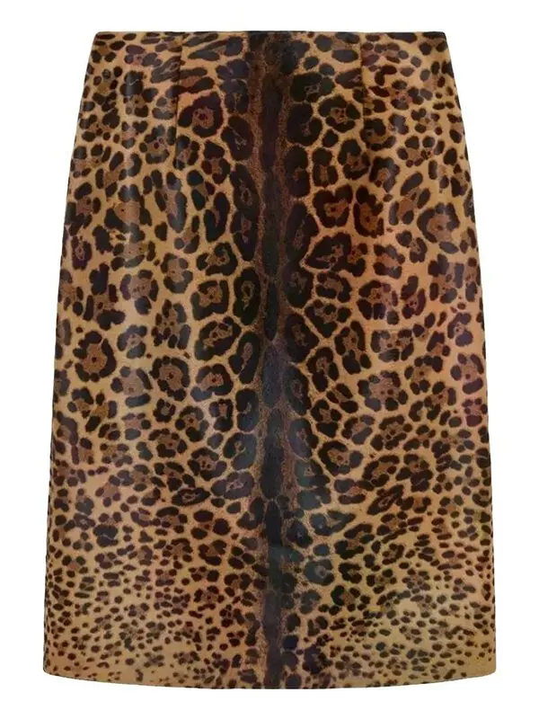 16Arlington Carmen Leopard-print Midi Skirt - Brown