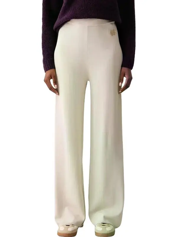 Armani Exchange Logo-embroidered Knitted Trousers - Neutrals
