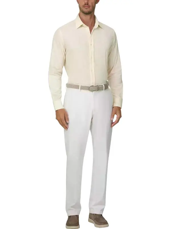 Boggi Milano Shirt In Cotton Blend Corduroy Regular Fit - Neutrals