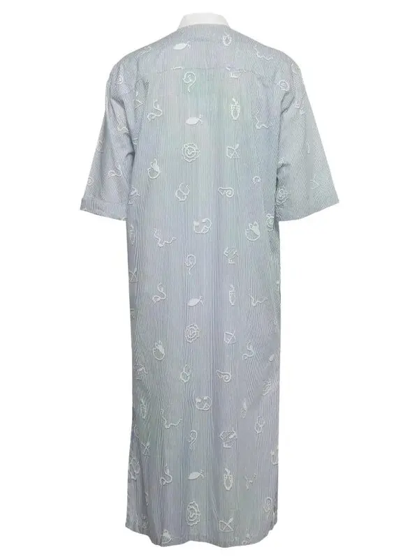Fendi Striped Shirt Dress - Blue