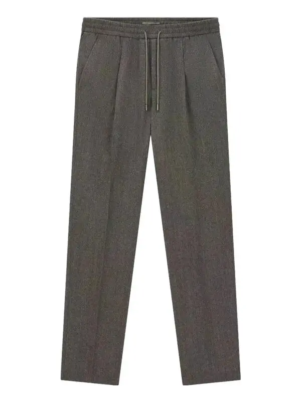 Boggi Milano City Trousers In Flannel - Grey