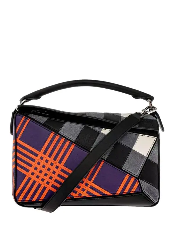 Loewe X Cosima Von Bonin Small Puzzle Leather Tote Bag - Black