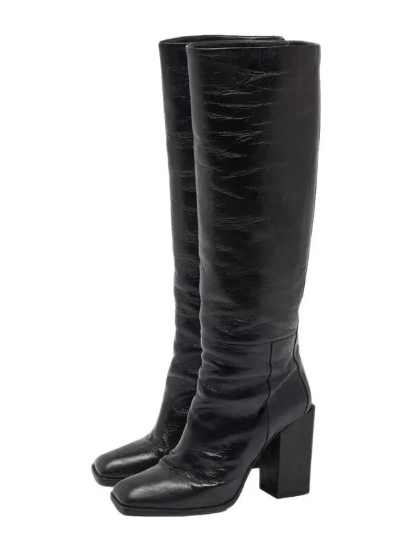 Dolce & Gabbana Square-toe Knee-high Boots - Black