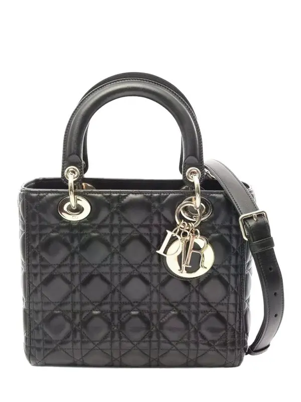 Dior 2010s Lady Canage Handbag - Black