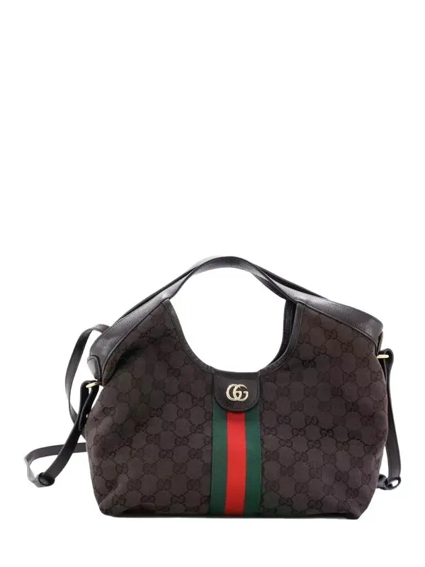 Gucci Giglio Gg Canvas Small Tote Bag - Brown