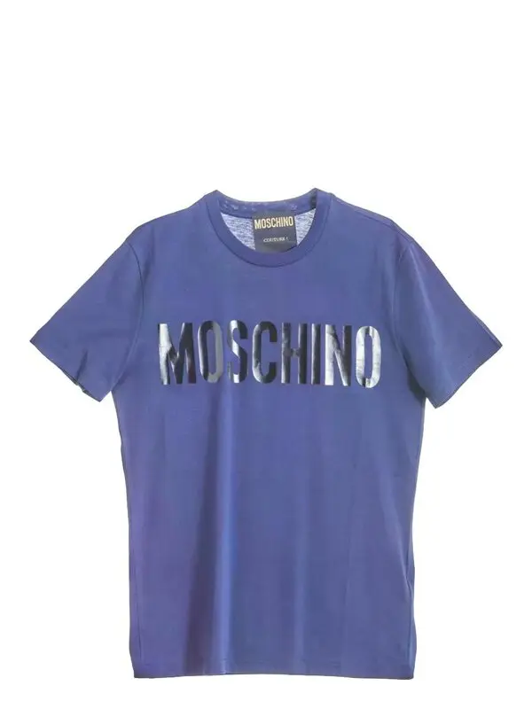 Moschino Couture Milano Logo-print T-shirt - Blue