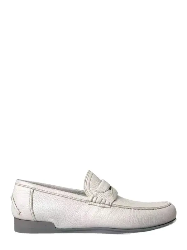 Dolce & Gabbana Grainy Leather Loafers - Neutrals