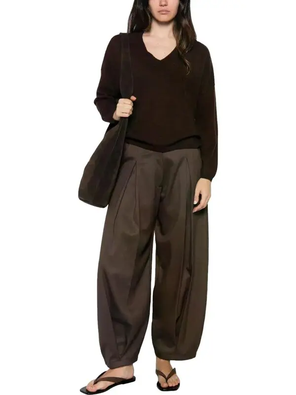 ABSOLUT CASHMERE V-neck Cashmere Sweater - Brown