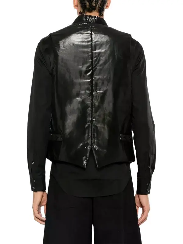 Yohji Yamamoto Katakana Print Gilet - Black