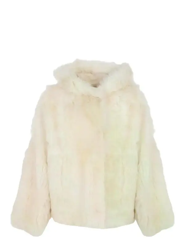 YVES SALOMON Reversible Hooded Shearling Jacket - Neutrals