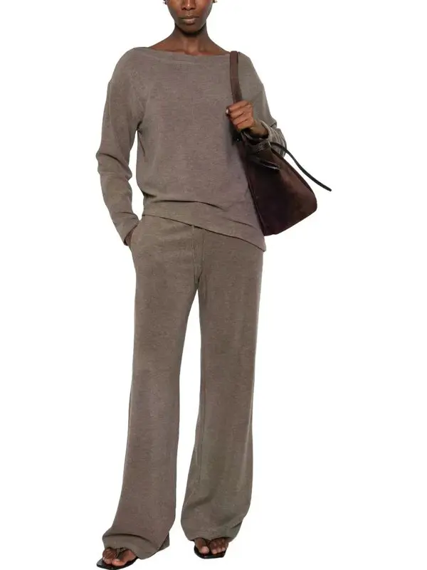 ELEH Boat-neck Sweater - Brown