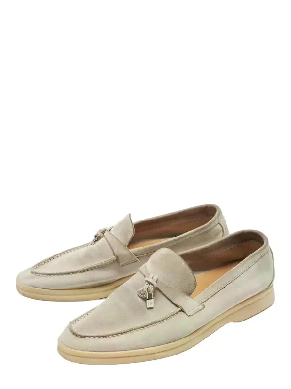 Loro Piana Summer Walk Charms Loafers - Grey
