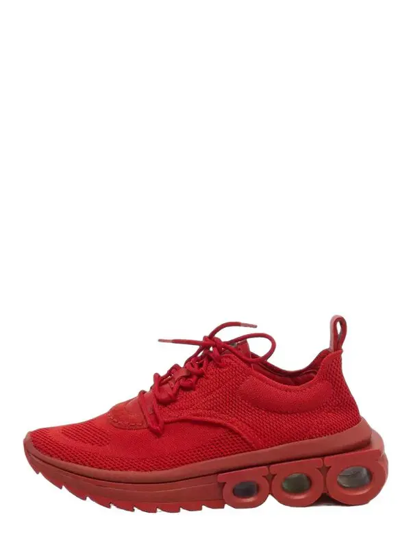 FERRAGAMO Nima Lace-up Sneakers - Red