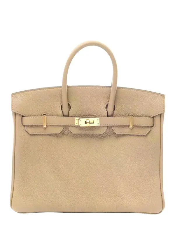 Hermès 2023 25 Birkin Leather Handbag - Neutrals