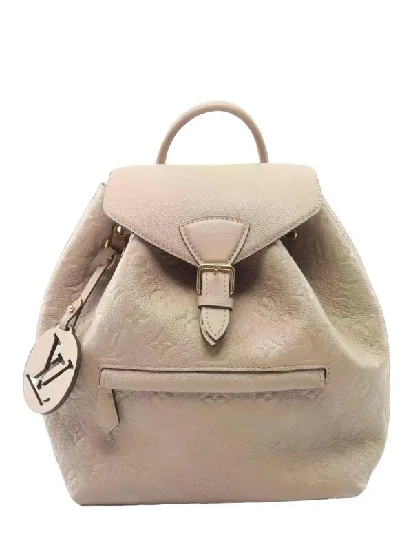 LOUIS VUITTON 2010s Monogram Empreinte Montsouris Pm Leather Backpack - Neutrals