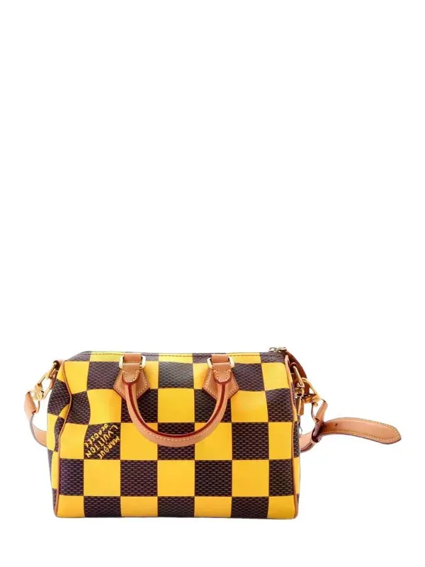 LOUIS VUITTON Speedy Bandouliere Bag Damier Pop 25 Satchel - Yellow