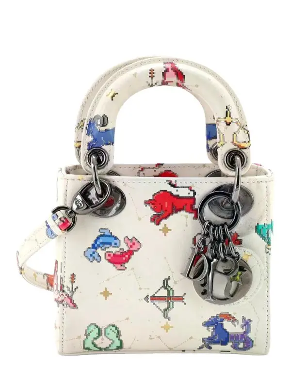 Dior Lady Bag Pixel Zodiac Printed Calfskin Mini Shoulder Bag - Multicolour
