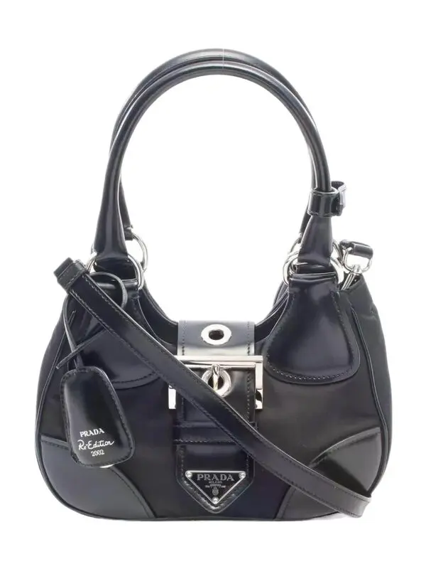Prada 2010s Moon Buckle-fastening Handbag - Black