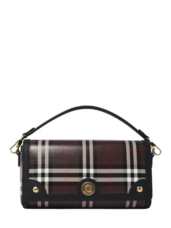 Burberry Note' Bag With Handle In Chocolate Cotton Blend - Brown