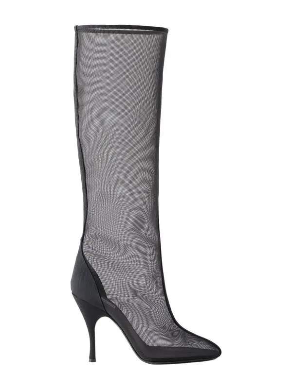 Alaïa Sheer Stiletto Boots - Gray