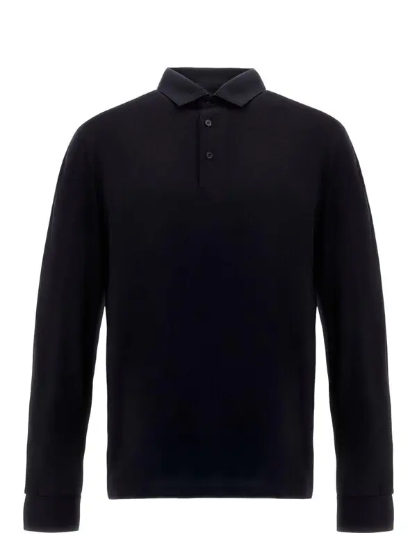 Herno Long-sleeve Polo Shirt - Black