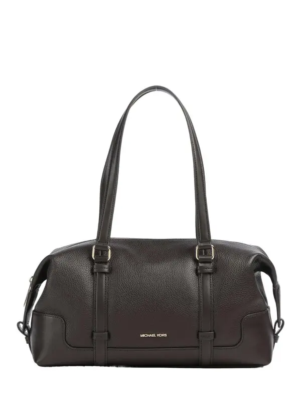 Michael Kors Teddi Large Textured Shoulder Bag - Brown